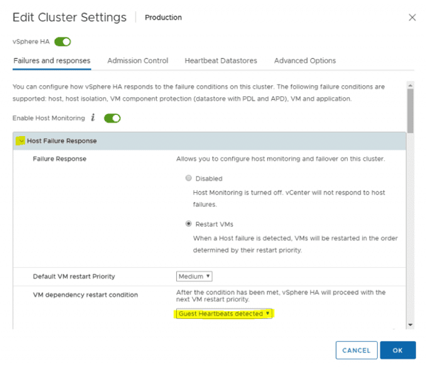 Setting Virtual Machine Start Order with VMware High Availability