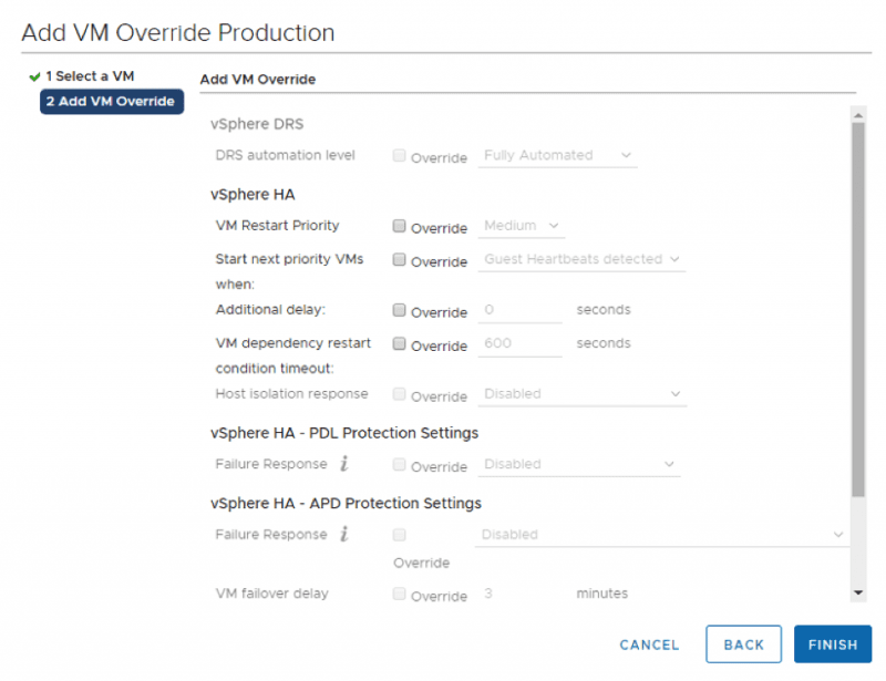 Setting Virtual Machine Start Order with VMware High Availability