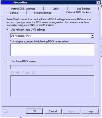 Re: Exchange Server Message Queue Error "451 4.4.0 DNS Query Failed"