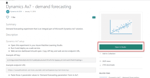 Dynamics 365 Demand Forecasting with Azure Machine Learning
