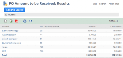 How to Calculate the Amount Remaining on a NetSuite Purchase Order