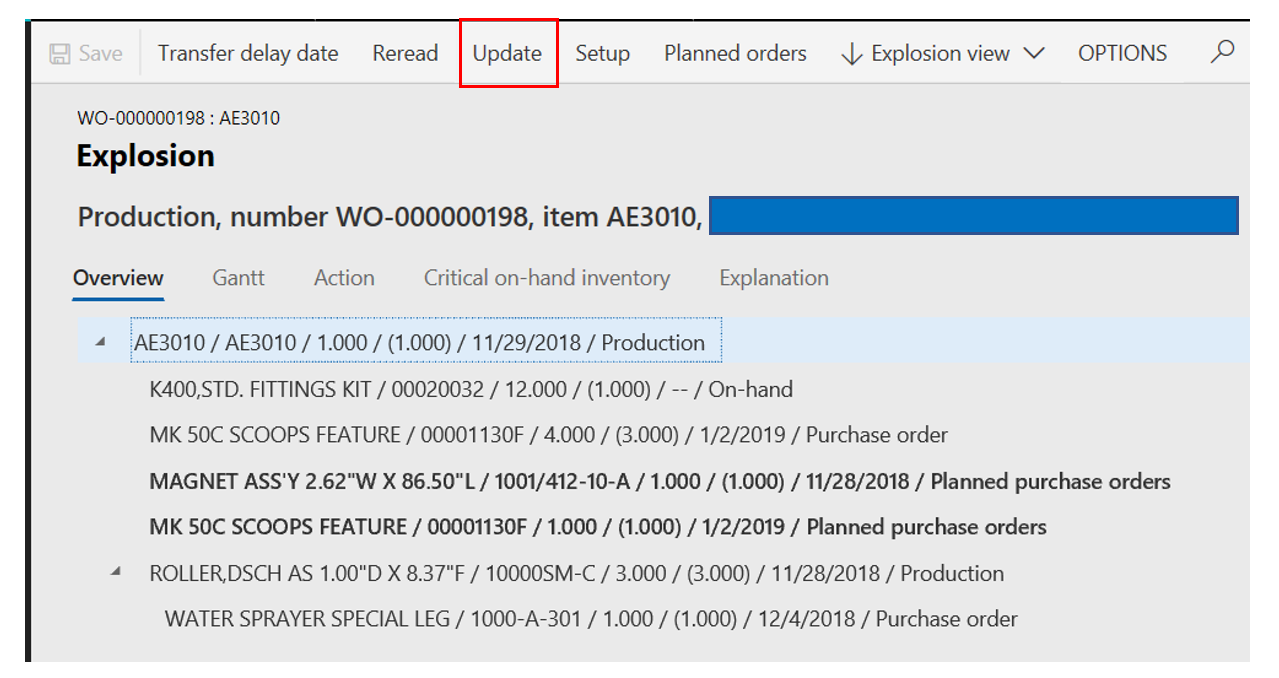 Microsoft AX 2012 and Dynamics 365 Explosion Options for Advanced Users