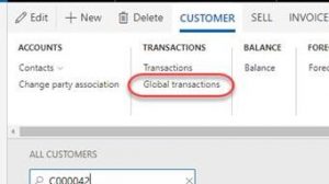 How to View D365FO Global Transactions for Vendors and Customers