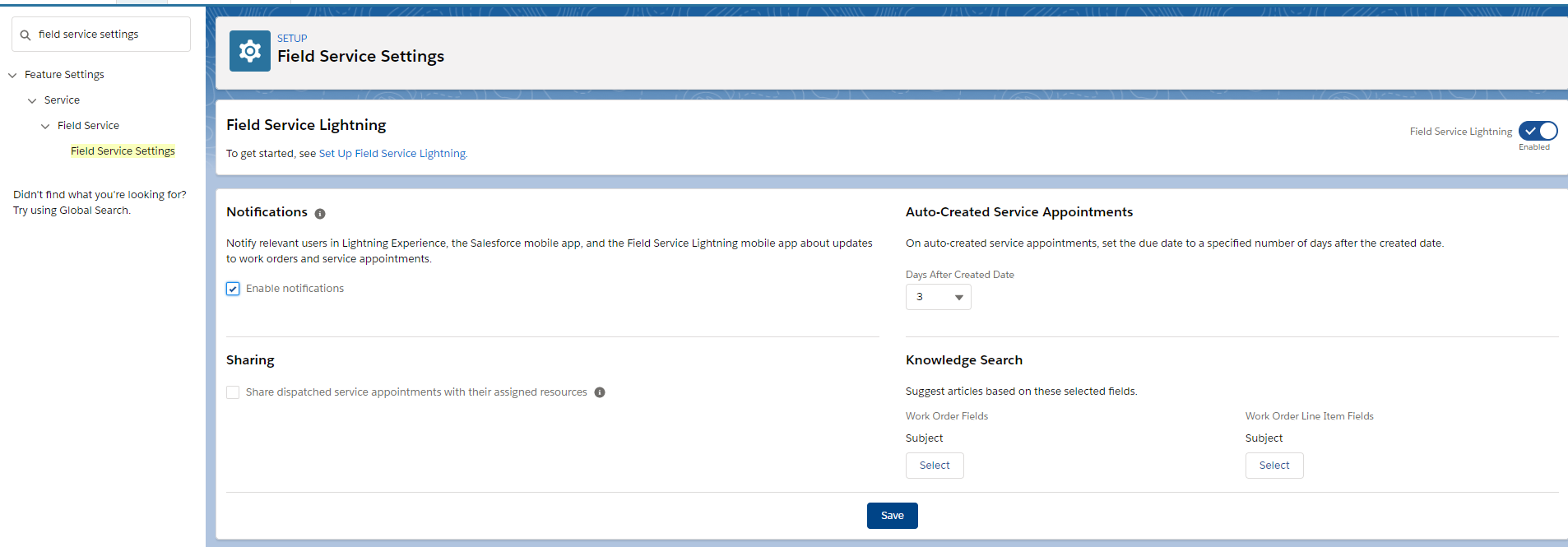 Field Service Lightning Overview, Roles, Features, and Initial Setup