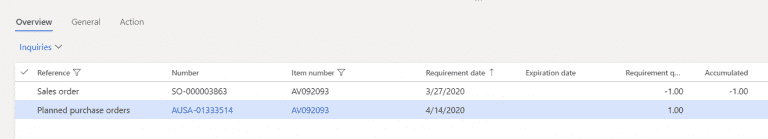 D365 Master Planning Dates - Requested vs Requirement Dates