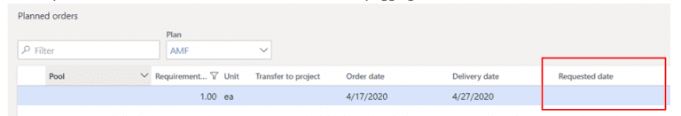 D365 Master Planning Dates - Requested vs Requirement Dates